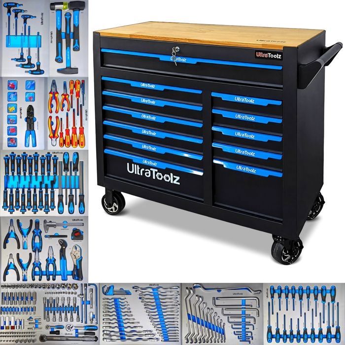 Servante d'atelier - BARRACUDA TOOLS - Ultra Pro - 12 tiroirs - 259 ...