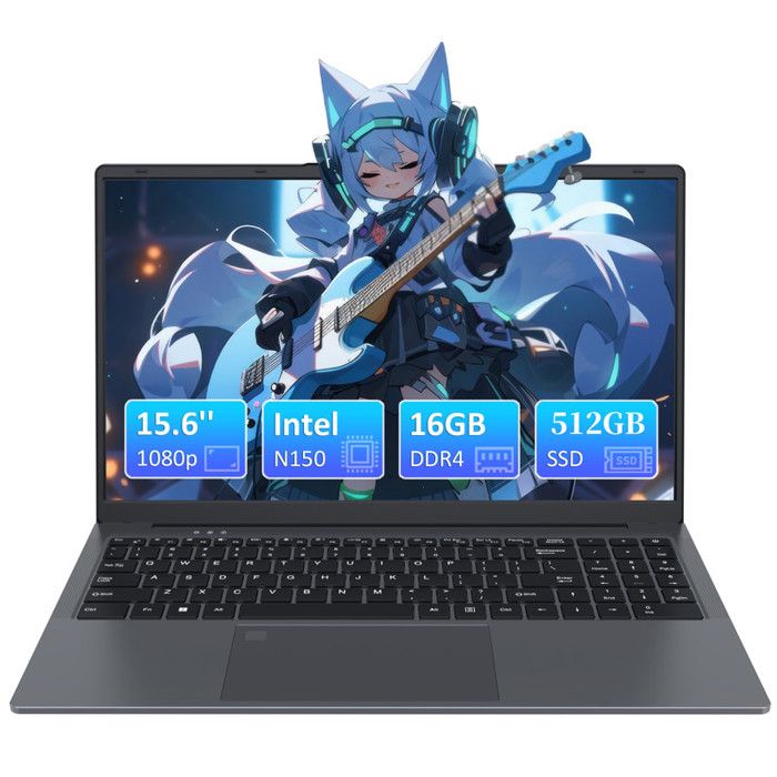 Auusda PC Portable 15,6" IPS avec Intel N150 Processeur, Ordinateur ...