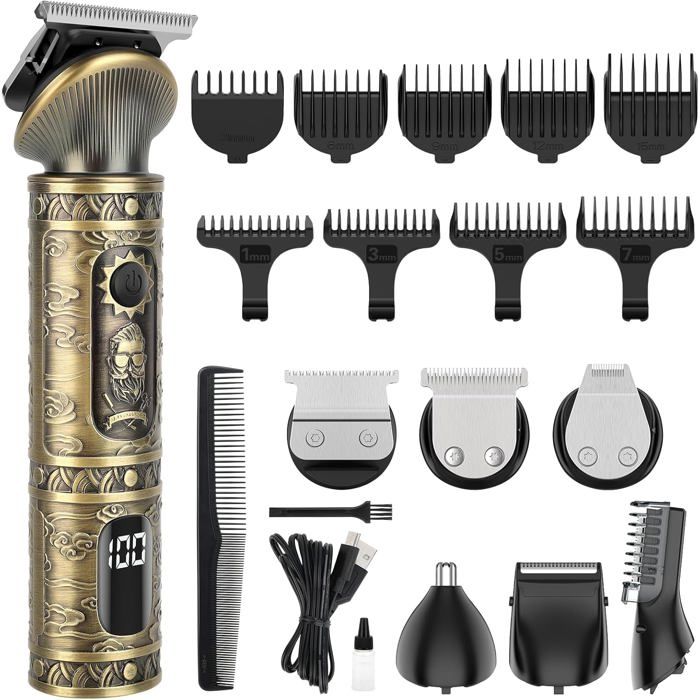 Tondeuse Barbe Homme Tondeuse Cheveux Hommes Professionnel 6 Têtes de ...