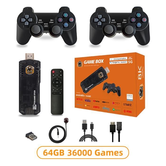 64 Go - TG8-Console de jeu TV rétro, TV Game Stick, 4K, HDR, Wifi, Fire ...