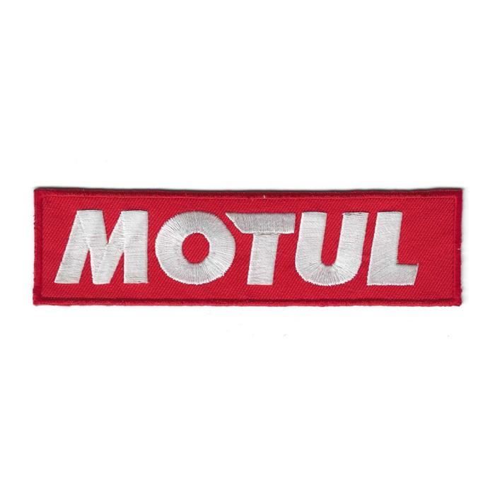 Patch - Motul - Logo rectangulaire huile - Rouge - Blanc - 14x4cm ...