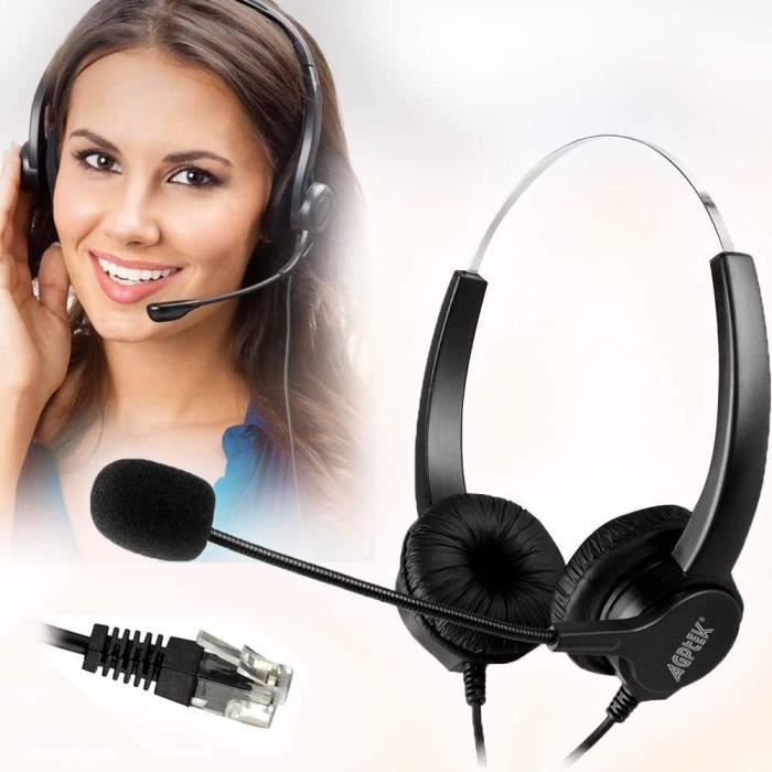 AGPtek Business-Call Center Touches présentées Casque téléphone avec Ca ...