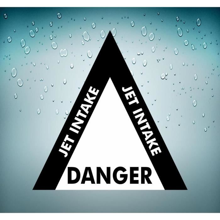 Autocollant sticker avion jet intake danger - Cdiscount Maison