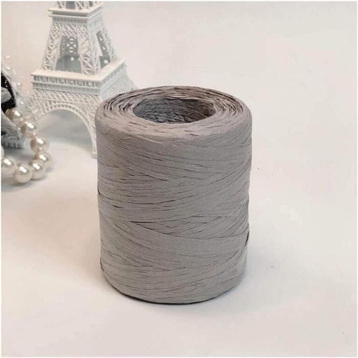 Rouleau de 180 m de fil de paille raphia pour tricot à la ...