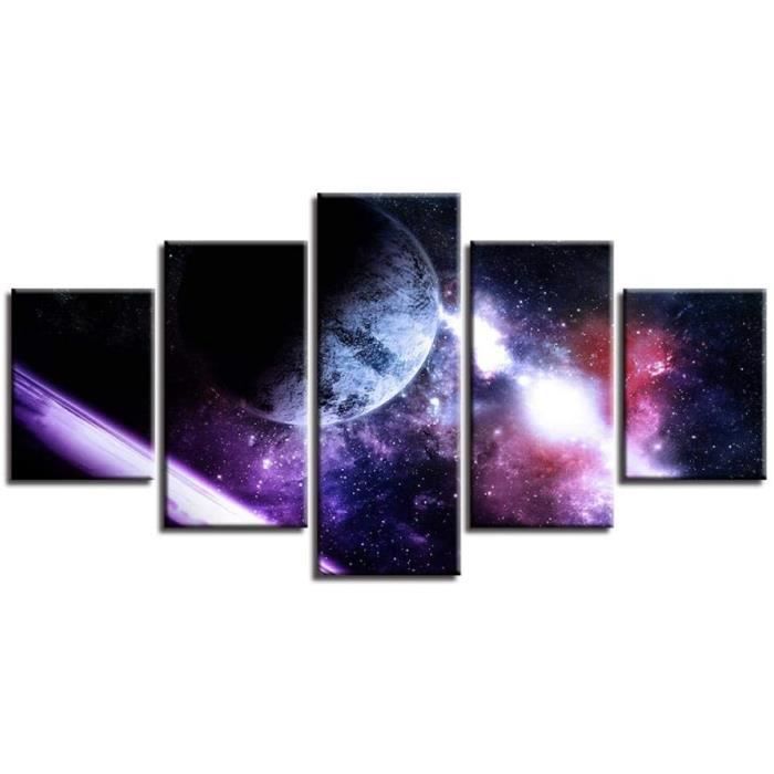 Toile Photos Art Mural HD Imprime 5 pièces nébuleuse de l'espace ...