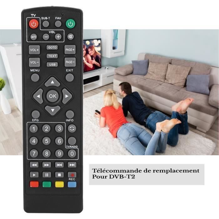 Télécommande de remplacement pour boîtier décodeur DVB-T2 STB,GD00638 ...