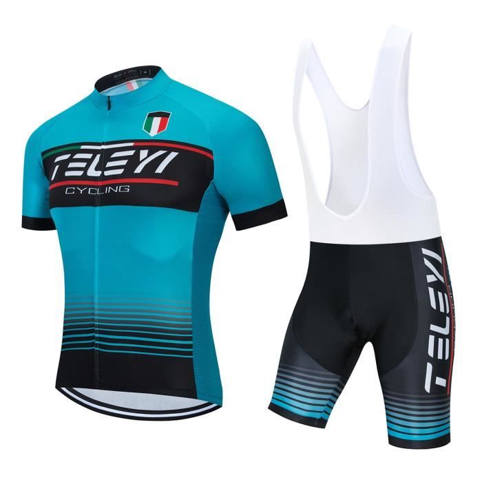 Maillot de France Drapeau Ensemble Cyclisme Manche Courte pour Homme ...