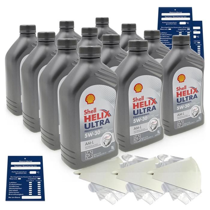 12 Litre Original Shell Helix Ultra Prof. AM-L 5W30 Huile 550040555 229 ...