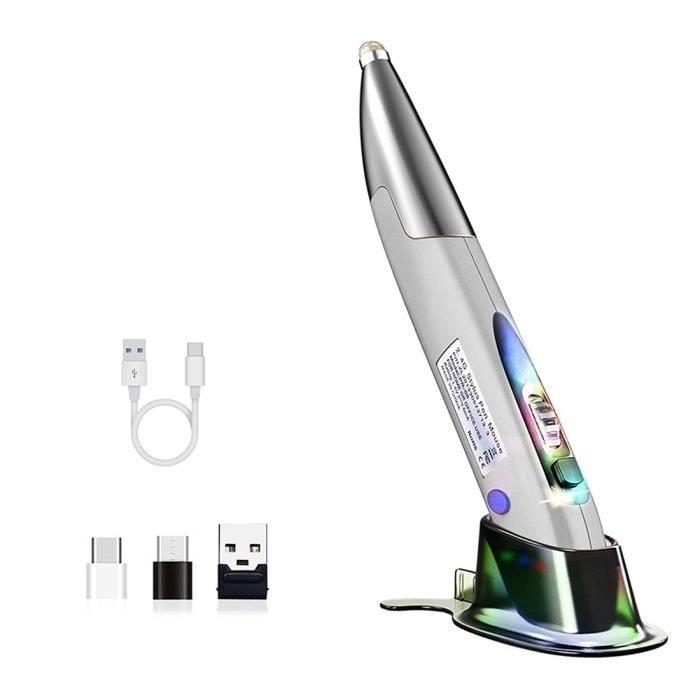 Souris Stylo Optique Sans Fil RéGlable 2.4GHz 1600DPI 4 Boutons Crayon ...