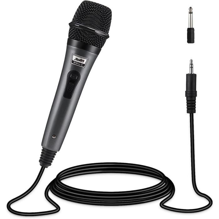 Moukey MWm-5 Microphone Dynamique Cardioïde Micro avec 5m Câble pour ...