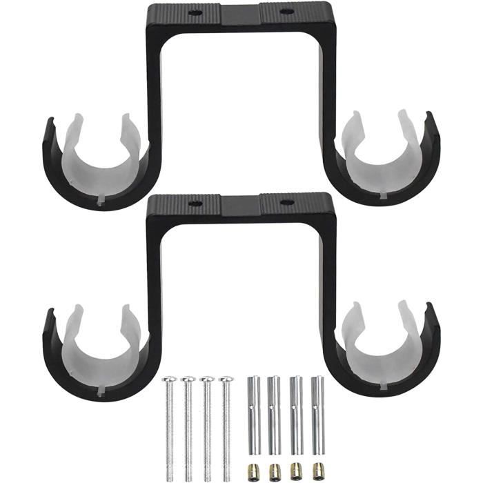 2 Pièces Support de Tringle à Rideaux, Double Support Tringle Rideaux en Alliage D'alm, Supports ...