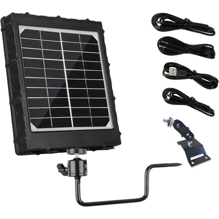 Capacité du panneau solaire de caméra extérieure 3W 8000Mah 12V-1,2A ...
