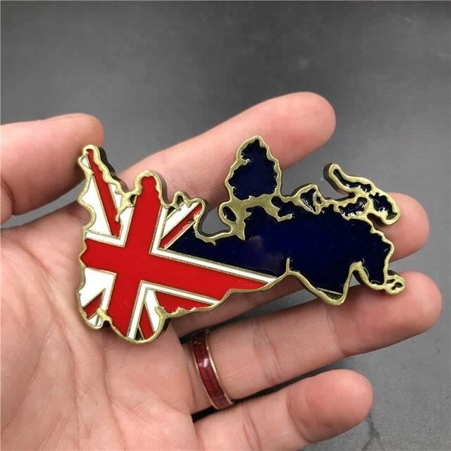 MAGNETS,england map--Aimant de réfrigérateur 3D en métal, bâton ...