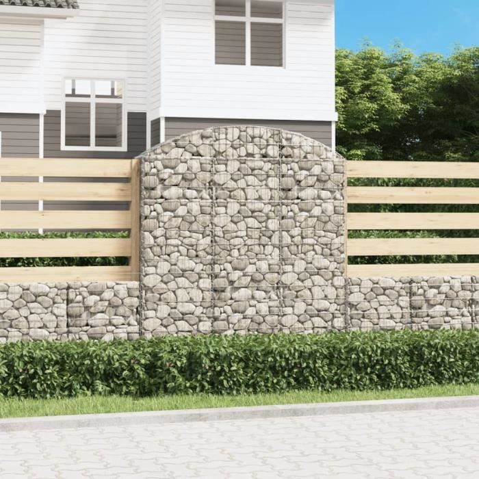 Panier de gabions arqué ZERODIS - 150x30x160/180 cm - Fer galvanisé ...