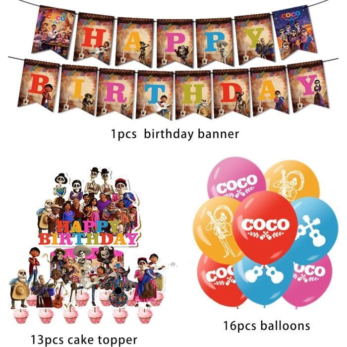 Décoration De Fête D'Anniversaire Coco Ballons Anniversaire Coco Déco ...