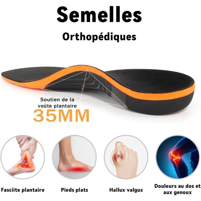 Semelles orthopédiques Semelle Sport, Soutien Voute Plantaire Semelles ...