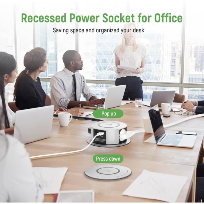 Prise Encastrable Plan De Travail Usb C Pd20W, 3 Prises Multiprise ...