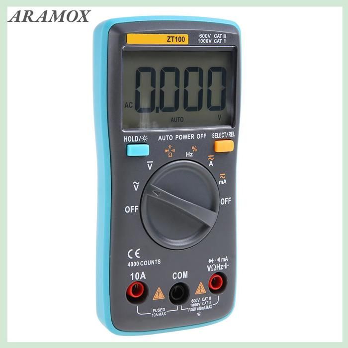 ARAMOX multimètre numérique ZT100 4000 compte Portable Mini Auto ...