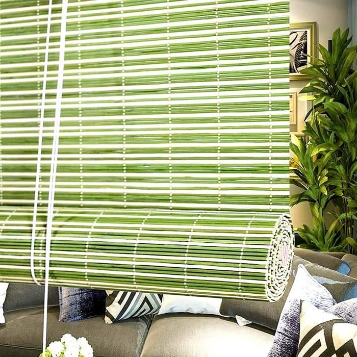 Stores à Enroulement en Bambou,Vert Store Enrouleur Exterieur,Stores en ...