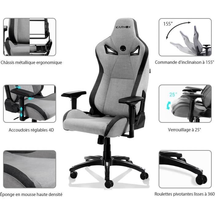 Legend Fauteuil Gamer Chaise De Bureau Siège Gaming Pivotant ...