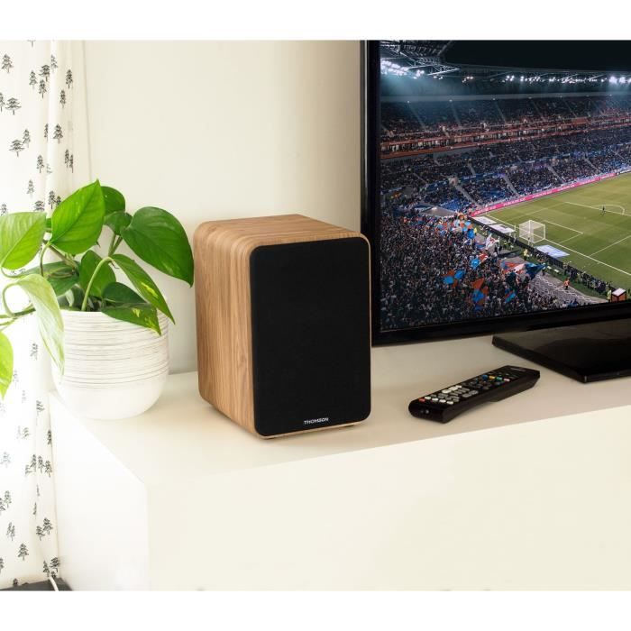 THOMSON WS602DUO - Ensemble de 2 enceintes avec caisson en bois - 100W ...