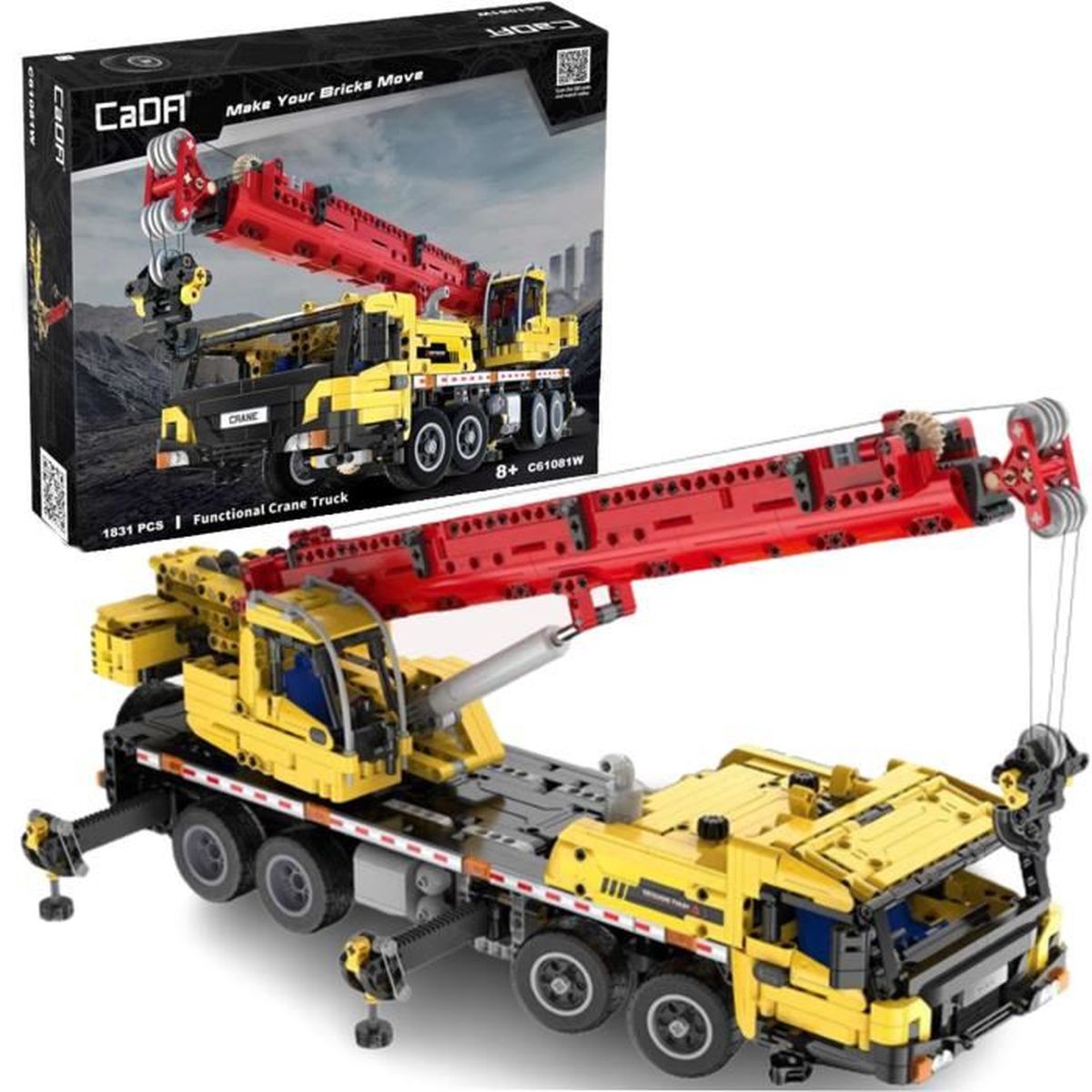 Cada Blocks Big Truck with Moving Crane 1831el. - Cdiscount Jeux - Jouets