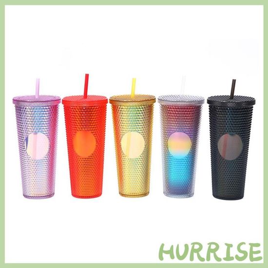 HURRISE gobelets 710 ml / 24 oz tasse d'eau de grande capacité Tasse en plastique réutilisable ...