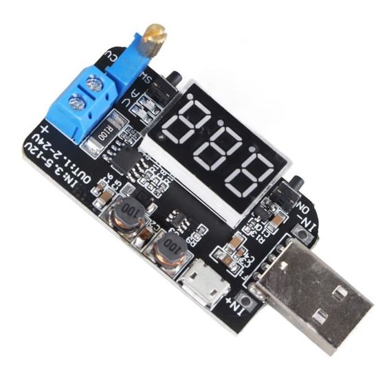 Cikonielf Module alimentation USB 5V à 3.3V 9V 12V 18V 24V, protection ...