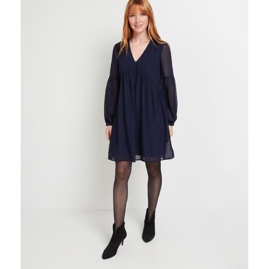 GRAIN DE MALICE - Robe fluide femme Marine - Cdiscount Prêt-à-Porter