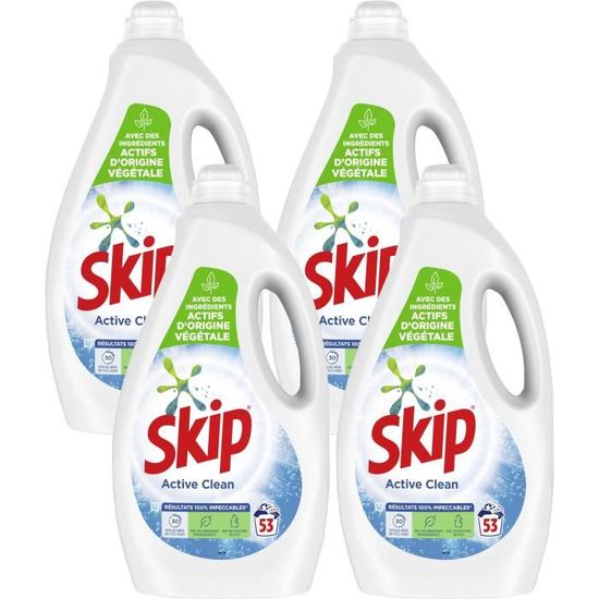SKIP Liquide standard Active Clean - 53 lavages - Lot de 4 - Cdiscount ...