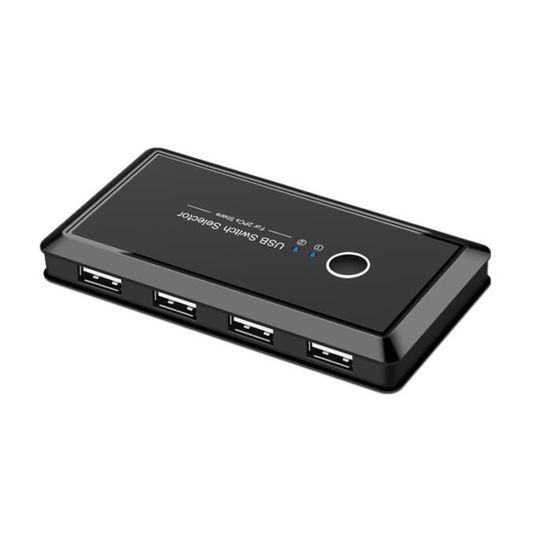 Commutateur KVM Commutateur USB 2.0 PC 2 Ports Partageant 4 ...