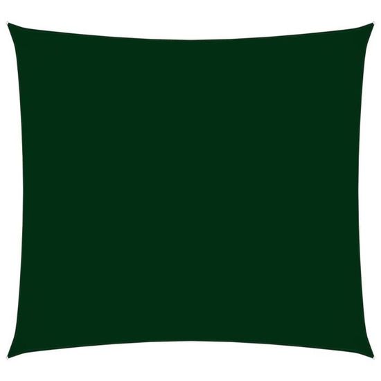 PAL-Voile de parasol tissu oxford carré 2,5x2,5 m vert foncé-PAL135466 ...