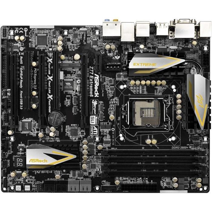 Carte mère ASRock Z77 Extreme6 Intel Z77 LGA 1155 4xDDR3 32GB ATX - Cdiscount Informatique