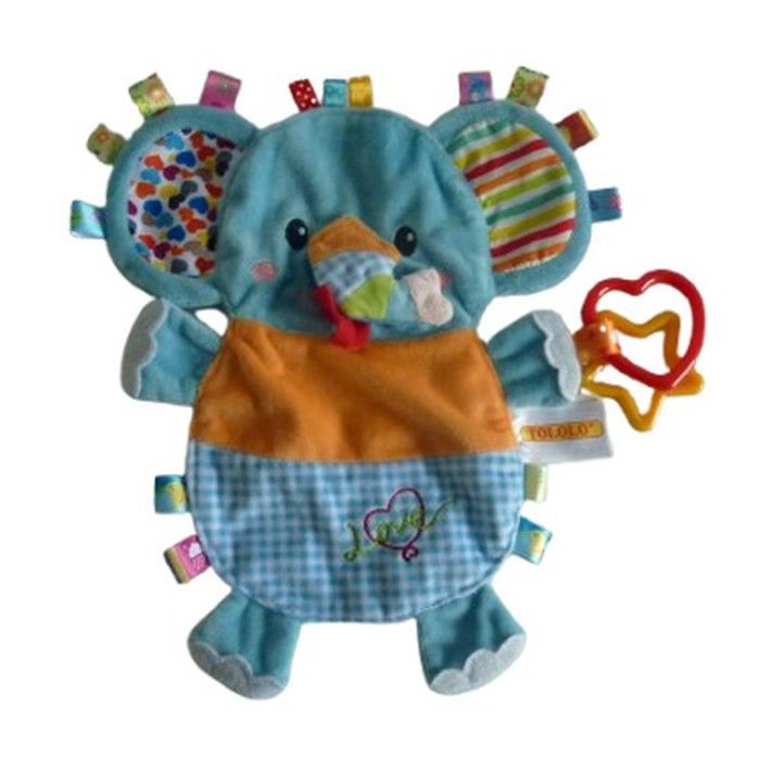Doudou éléphant éveil plat Tololo Jing Bao Toys - Cdiscount ...