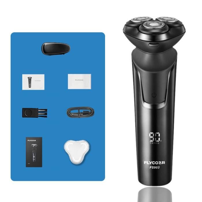 Norme FS903 - rasoir électrique Flyco FS903 pour hommes, intelligent IPX7, étanche, Rechargeable ...