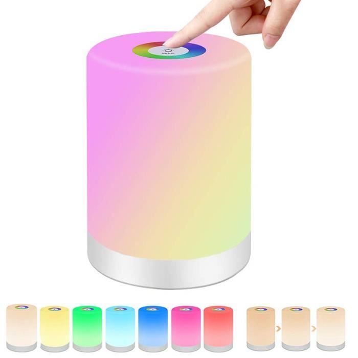 Veilleuse pour bébé, lumière de capteur tactile de chevet LED, aide au ...