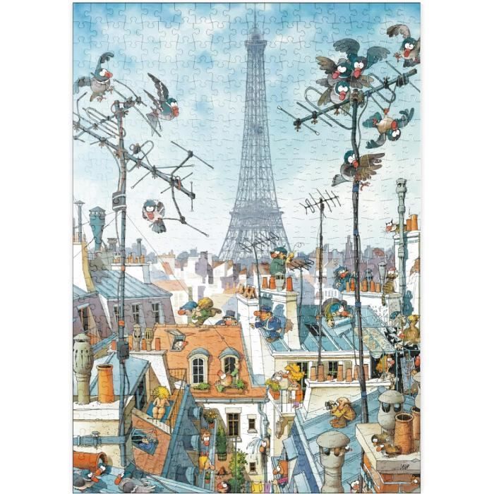 Puzzle Tour Eiffel - Jean-Jacques Loup - Cartoon Classics - 500 Pièces ...