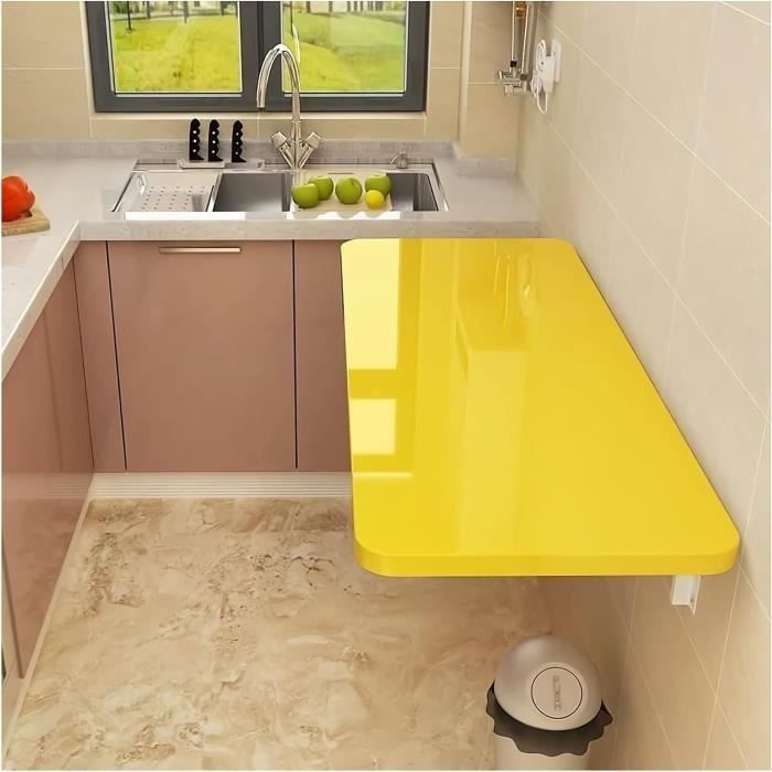 Table De Cuisine Pliante Flottante À Fixation Murale, Table Murale ...