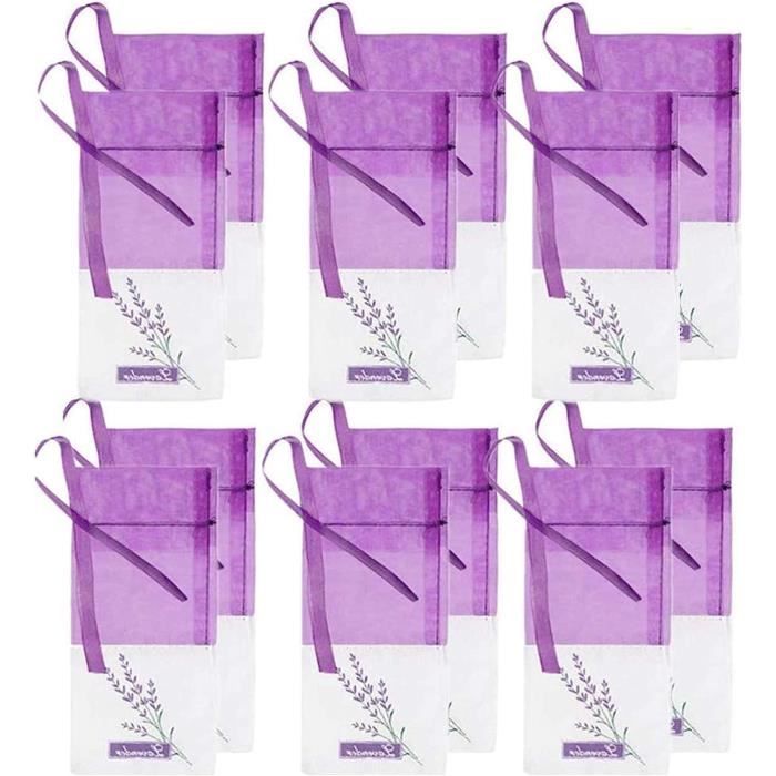 12 sachets vides avec sachets, sachets de Gaze de Coton Violet Lavande ...