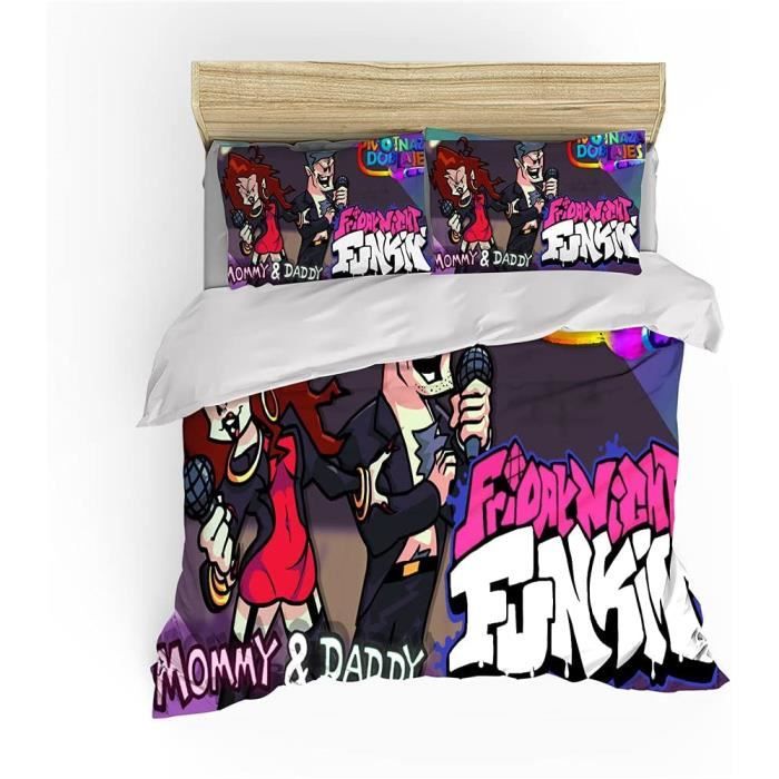 Parure de lit 3 pièces Friday Night Funkin - microfibre 140x200cm ...