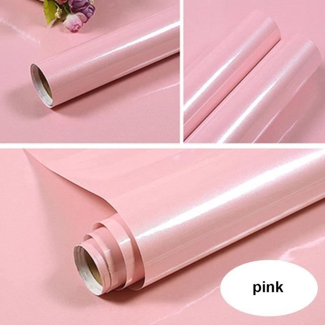 Papier peint - Pink - 60cmx5m - PVC imperméable - Adhésif - Uni ...