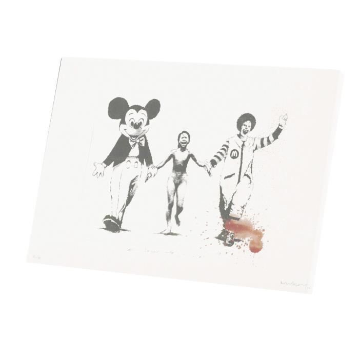 Tableau Décoratif Banksy Napalm Mickey Ronald Vietnam (85 cm x 60 cm ...