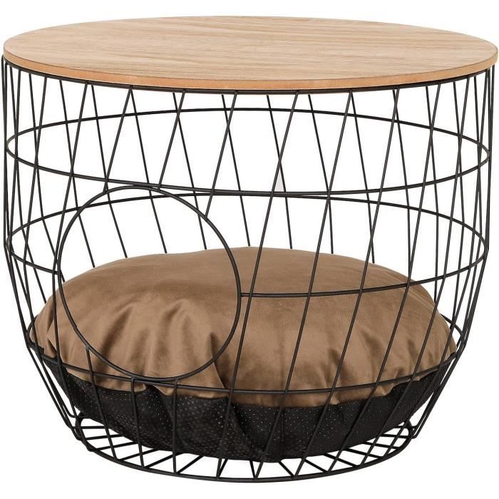 Lionto Table chat table dappoint table basse table panier avec ...