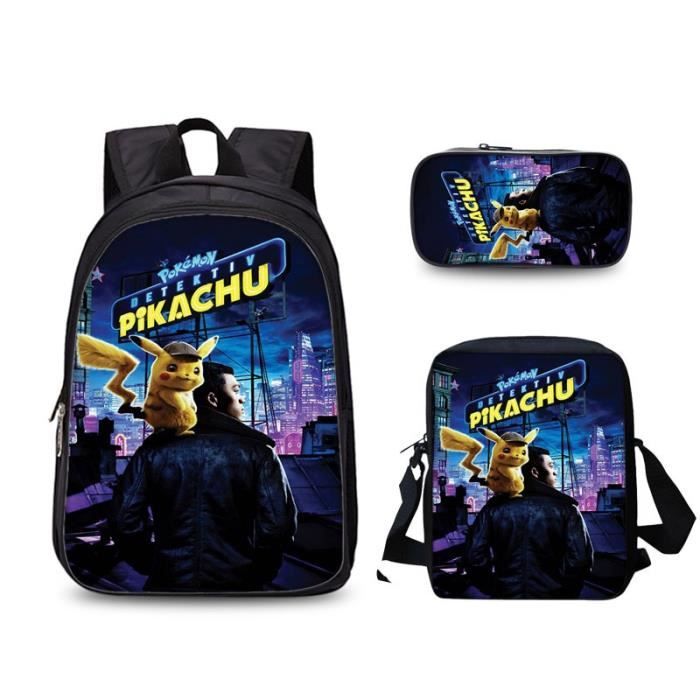 Lot de 3 Sac a dos ecole Cartable college PIKACHU Sac dos Cartable ...
