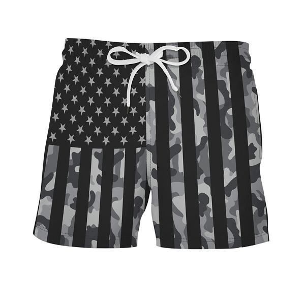 Shorts d'été,Drapeau américain 3D Boardshort Sexy hommes Shorts de ...
