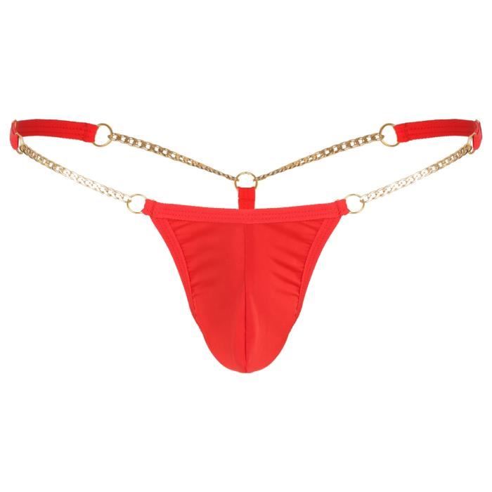 Iiniim String Taille Basse Hommes Bulge Pouch G String Sous Vêtement