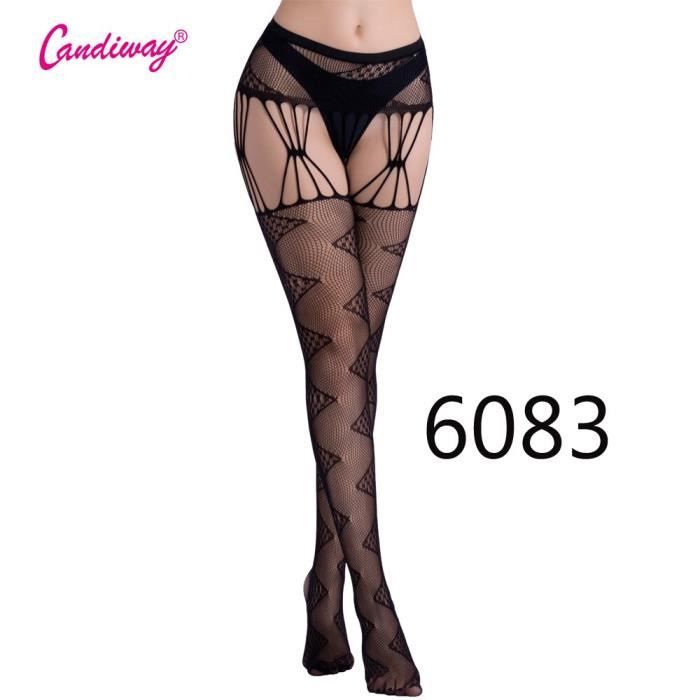 Collant Bas De Corps En Résille Tout En Un Sexy Sans Entrejambe