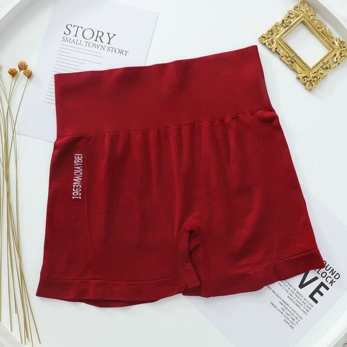 Sous-vêtement,Short Push Up taille haute pour femme,culotte de sécurité ...