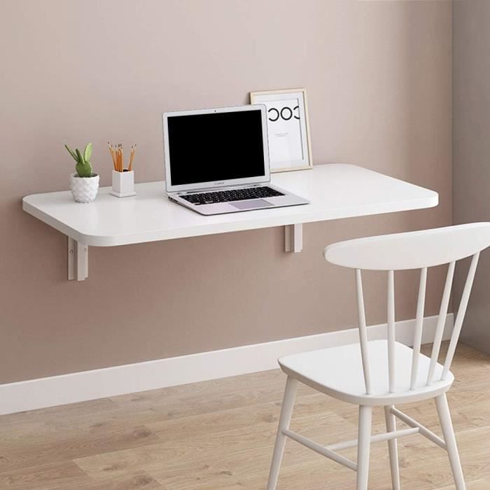 Facile Table Murale Rabattable Table de Bar Pliable,Blanc Bureau D ...