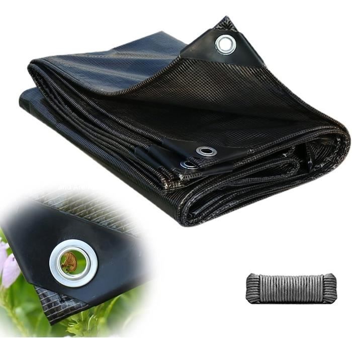 LIUD Bâche De Protection Extérieur Noir Bâche pour Terrasse PVC Bâche ...